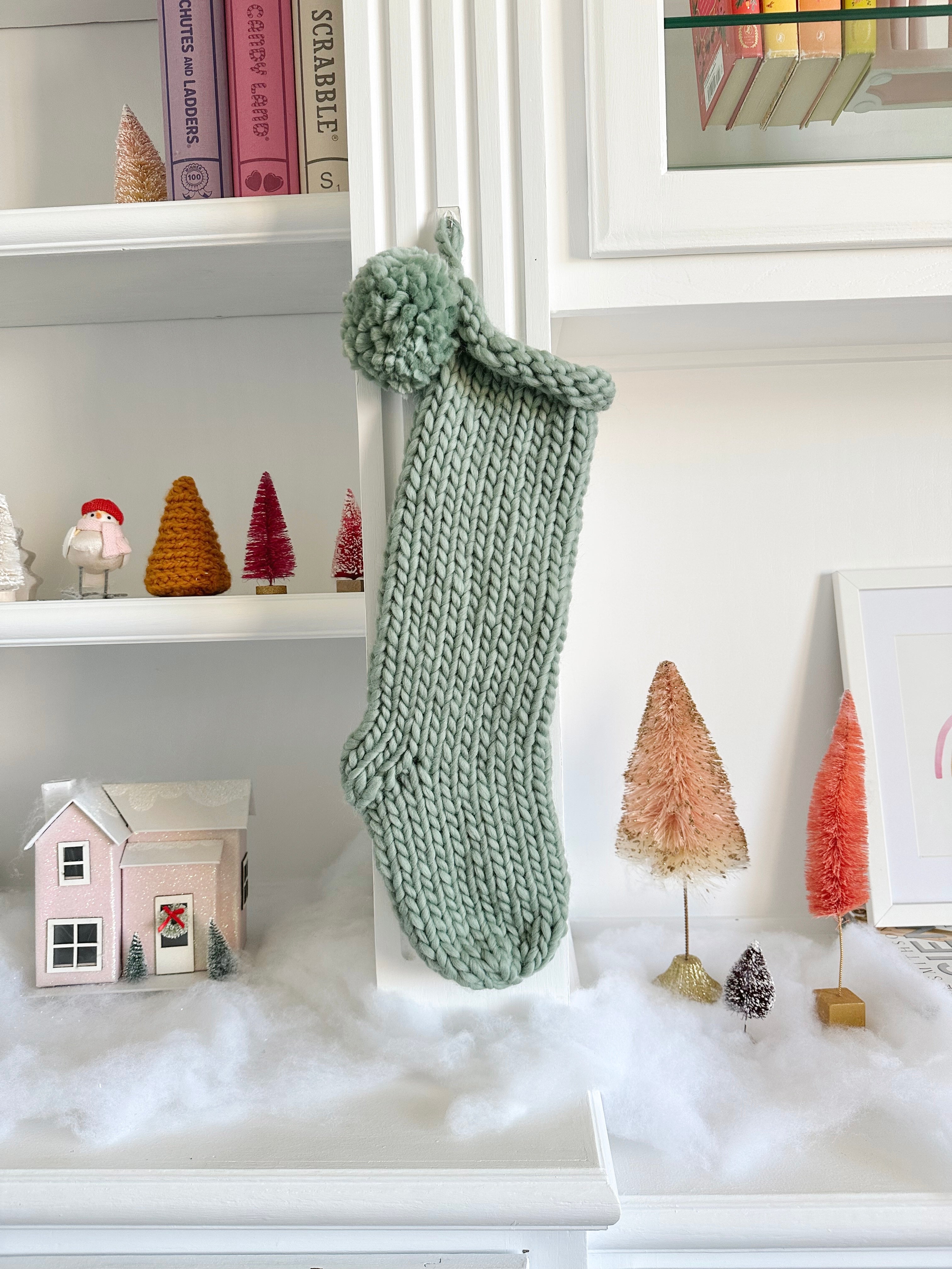 Hand Knit Stockings – Pine & Poppy