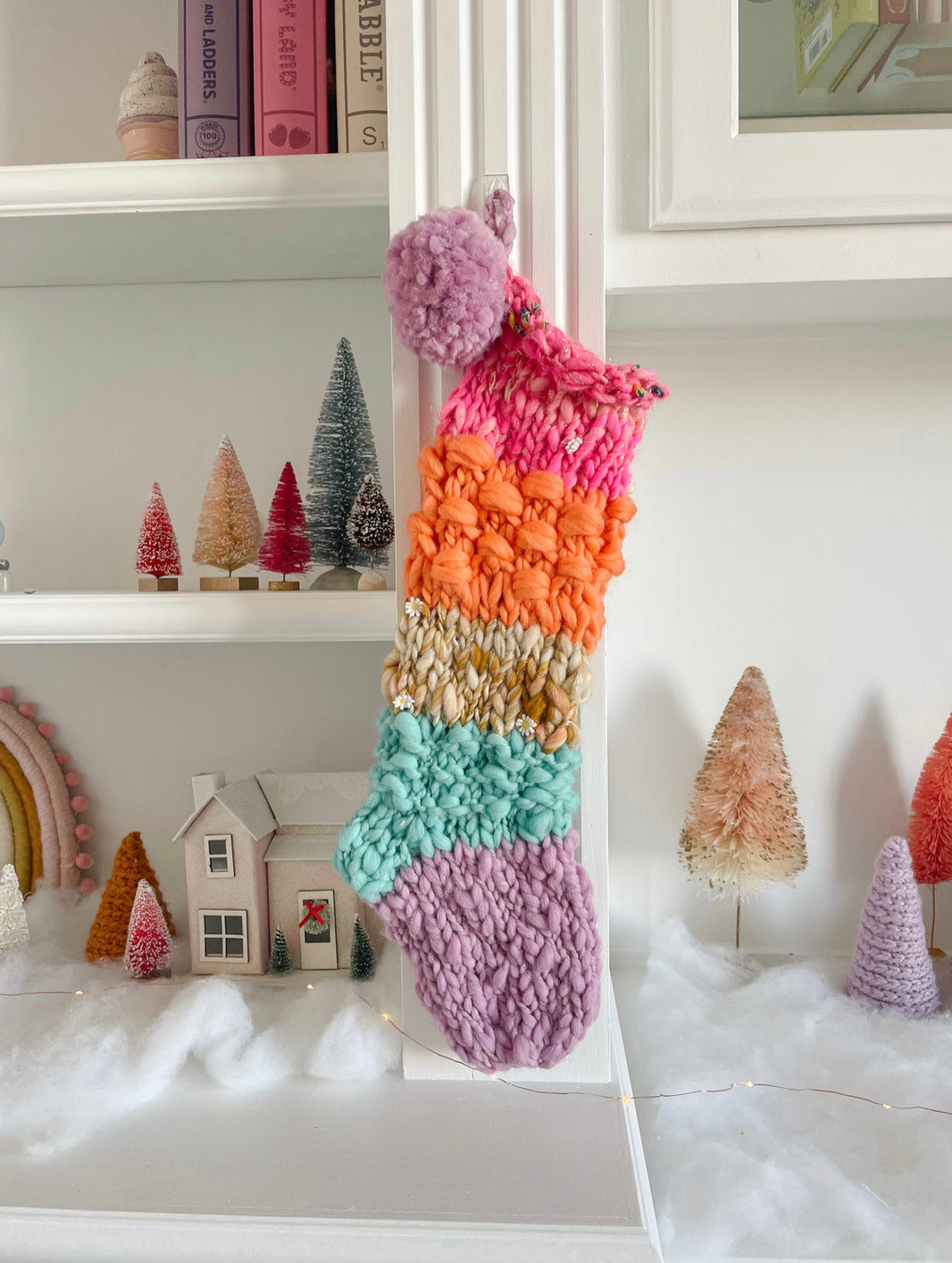 Hand Knit Stockings – Pine & Poppy